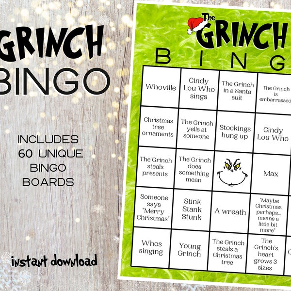 Grinch Christmas Card - Etsy