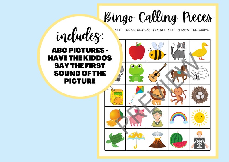 Alphabet Bingo Abcs Bingo Sugar Cookie Bingo Sugar - Etsy