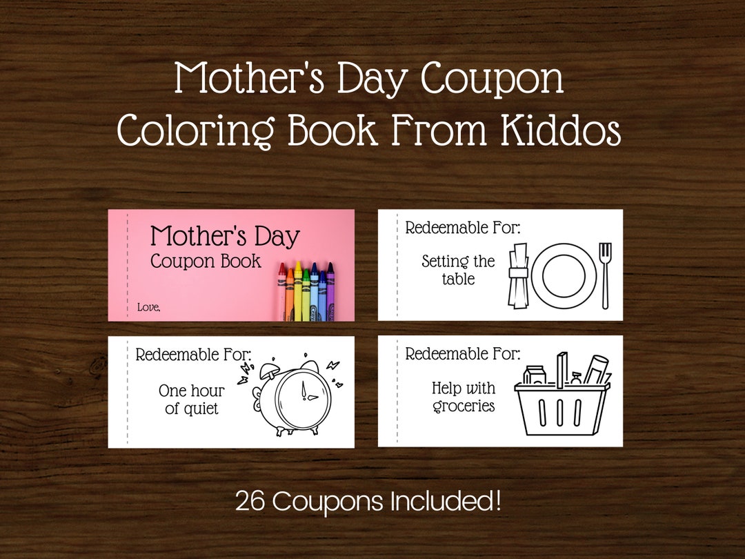 Mothers Day Coupons | Coupons From Kids | Mother's Day Gift From Kids ...