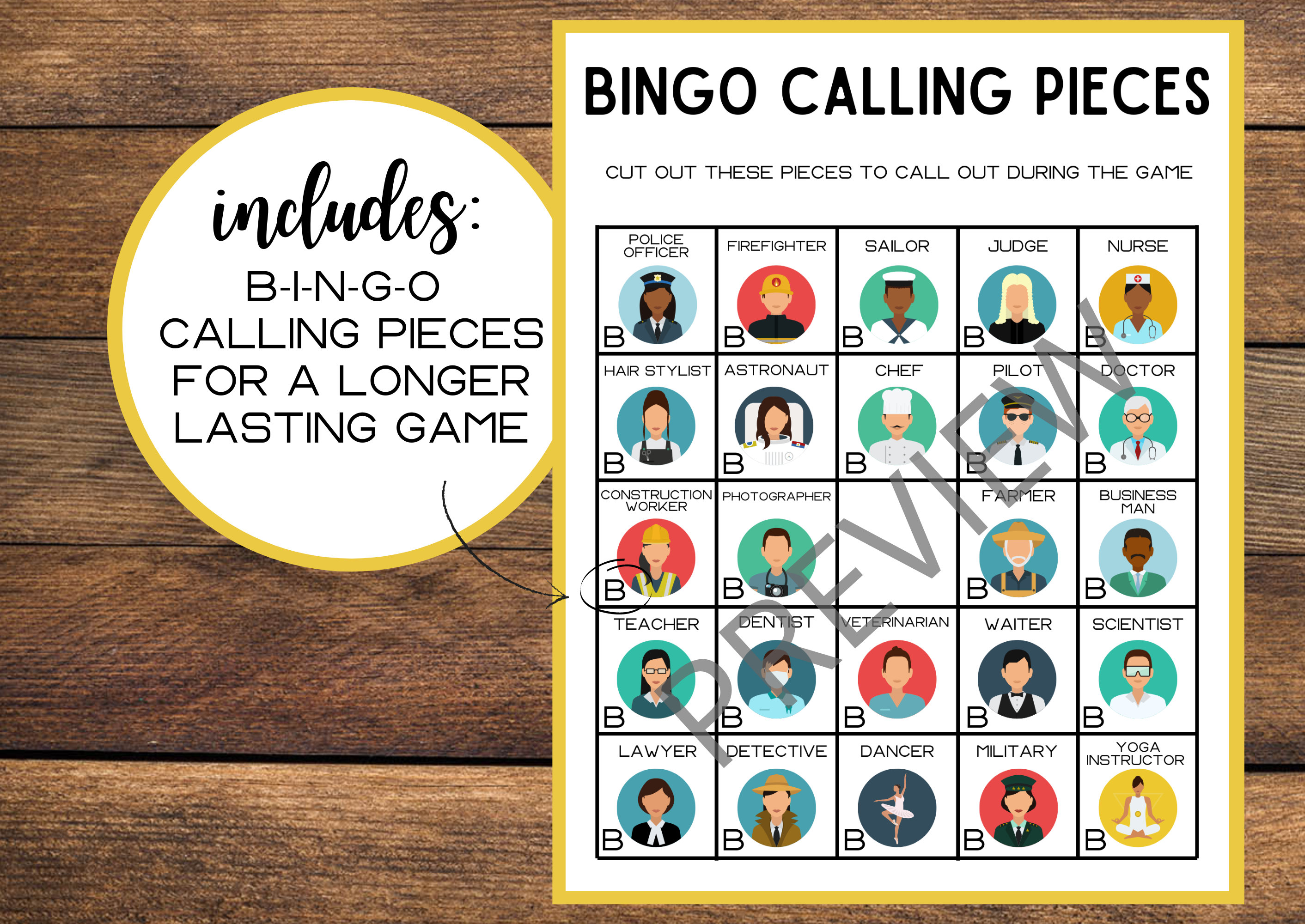 Community Helpers Bingo Community Helpers Game Instant | Etsy