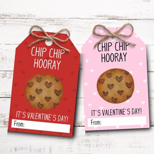 Cookie Valentine Printable | Valentine Cookie Tags | Chip Chip Hooray ...