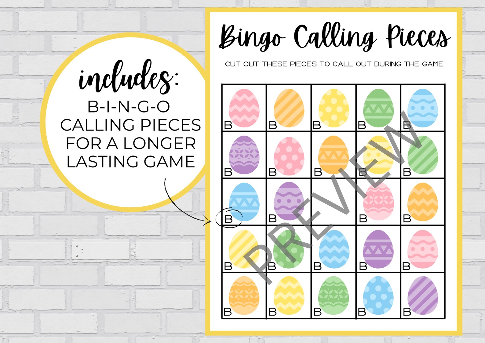 Easter Egg Bingo Easter Bingo Instant Download Spring - Etsy