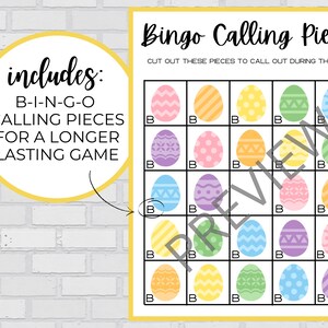 Easter Egg Bingo Easter Bingo Instant Download Spring - Etsy