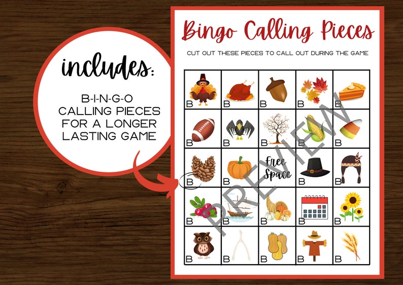 Thanksgiving Bingo 30 Unique Boards Thanksgiving Games | Etsy