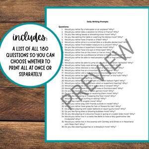 Daily Writing Prompts | Elementary Writing Prompts | Writing Task Cards ...