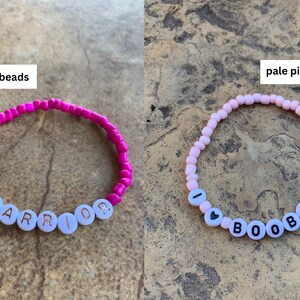 Personalized Beaded Cancer Bracelet | Cancer Survivor | Breast Cancer ...