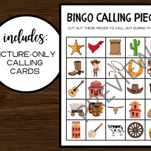 Wild West Bingo Wild West Party Game Wild West Birthday Instant ...