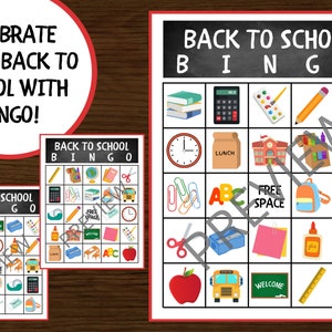 Back to School Bingo School Bingo Welcome Bingo Back to - Etsy