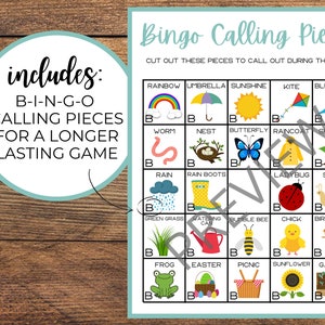 Spring Bingo Springtime Bingo Printable Spring Bingo | Etsy