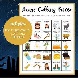 Nativity Bingo | Christmas Bingo | Christ Birth Bingo | Christmas ...