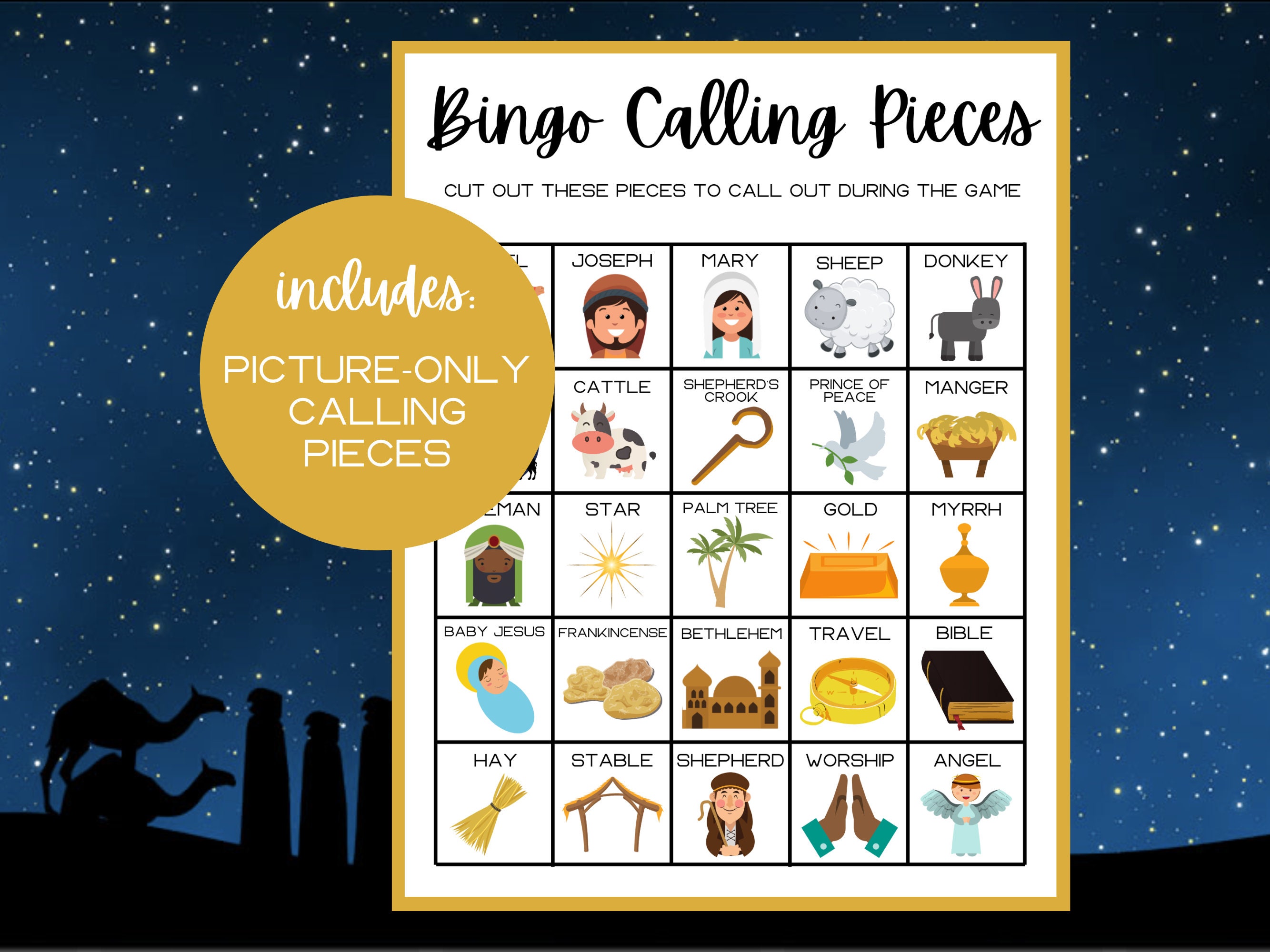 Nativity Bingo | Christmas Bingo | Christ Birth Bingo | Christmas ...