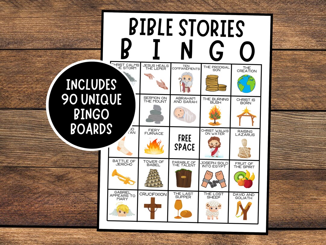 Bible Bingo | Bible Stories Bingo | Bible Story Bingo | Religious Bingo ...