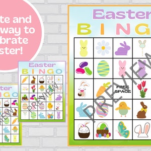 Easter Bingo Instant Download Pack of 30 Spring Bingo Easter Game ...