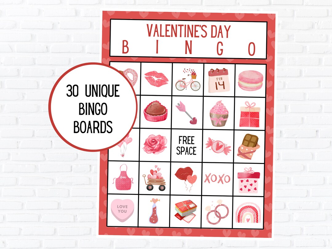 Valentine's Day Bingo | Valentines Bingo | Love Bingo | Digital ...