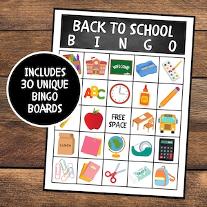 Back to School Bingo | School Bingo | Welcome Bingo | Back to School ...