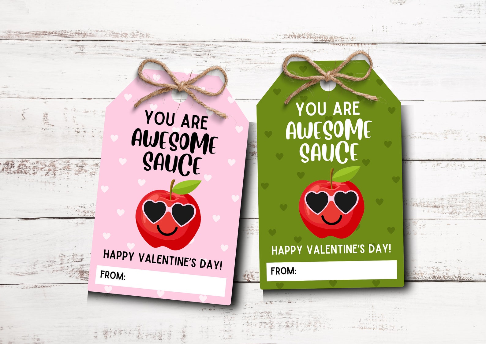 Applesauce Valentine Printable | Classroom Valentine | Valentine ...