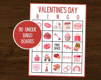 Valentine's Day Printable Bingo PDF - Etsy
