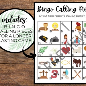 Resurrection Bingo Easter Bible Bingo Easter Sunday Bingo Crucifixion ...