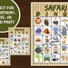 Safari Bingo African Safari Bingo Safari Birthday Party - Etsy