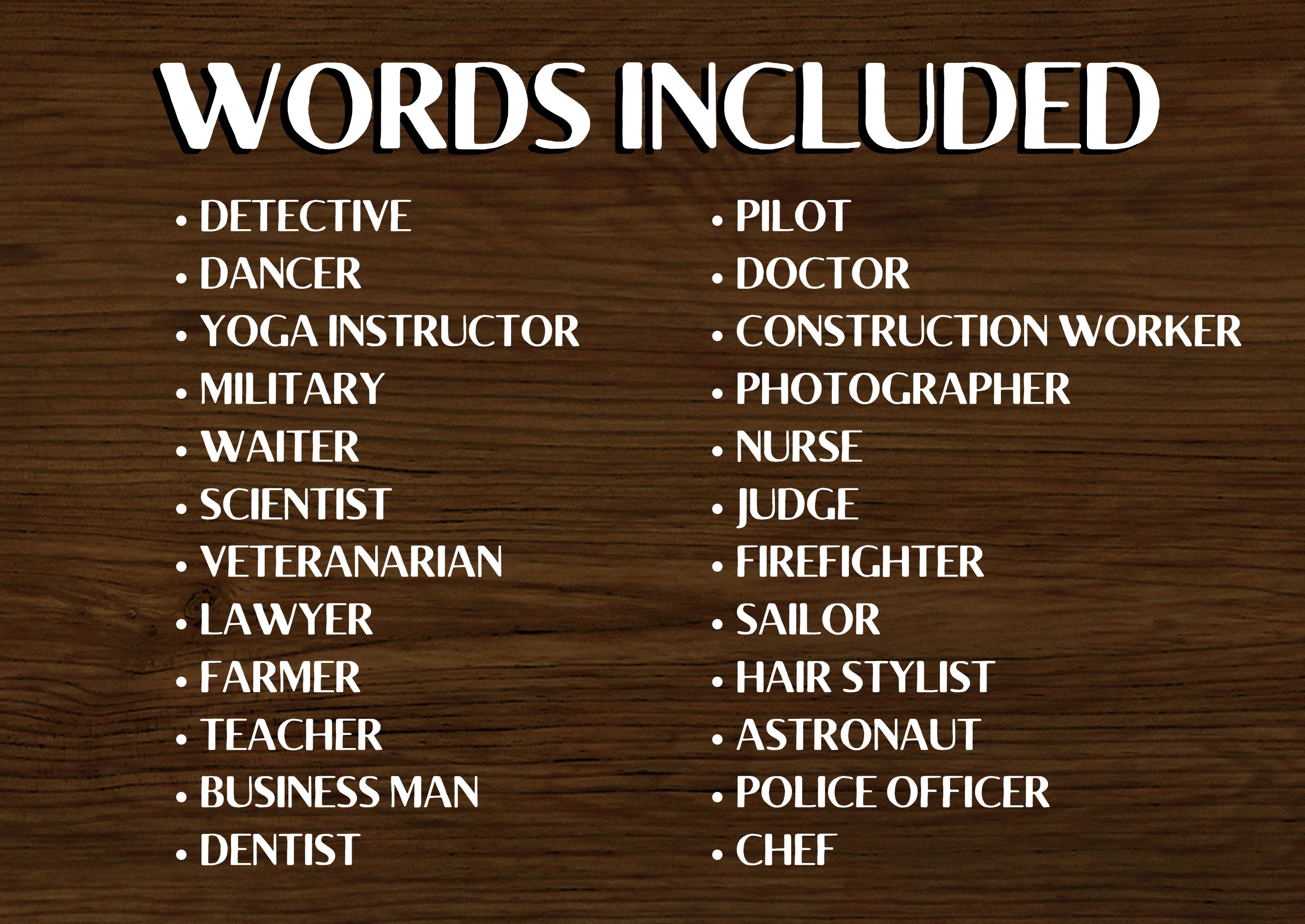 Community Helpers Word Wall Jobs Word Wall Community - Etsy