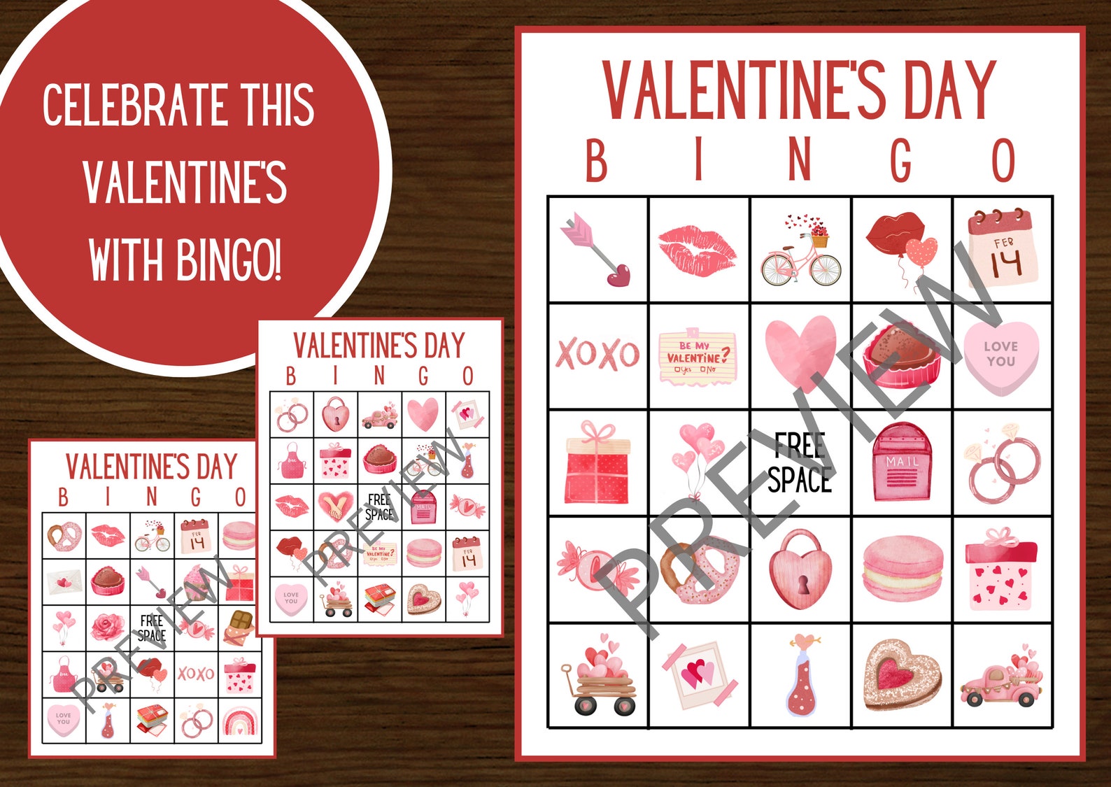 Valentine's Day Bingo Valentines Bingo Love Bingo - Etsy