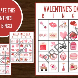 Valentine's Day Bingo Valentines Bingo Love Bingo - Etsy
