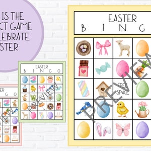 Easter Bingo Spring Bingo Printable Easter Bingo Instant Download ...