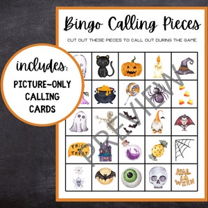 Halloween Bingo | 60 Unique Boards | Halloween Games | Digital Download ...