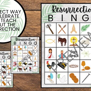 Resurrection Bingo Easter Bible Bingo Easter Sunday Bingo | Etsy