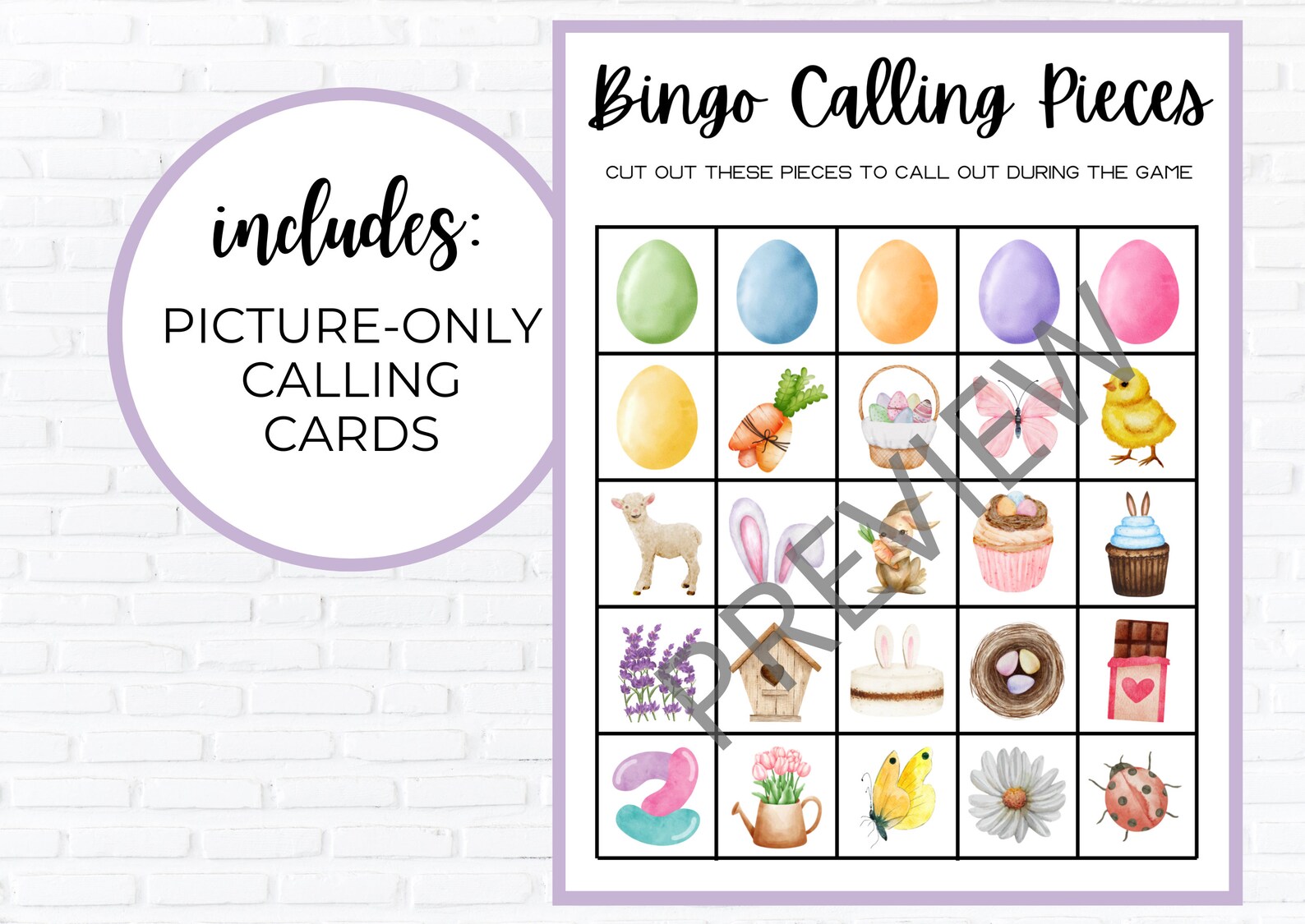 Easter Bingo Spring Bingo Printable Easter Bingo Instant - Etsy