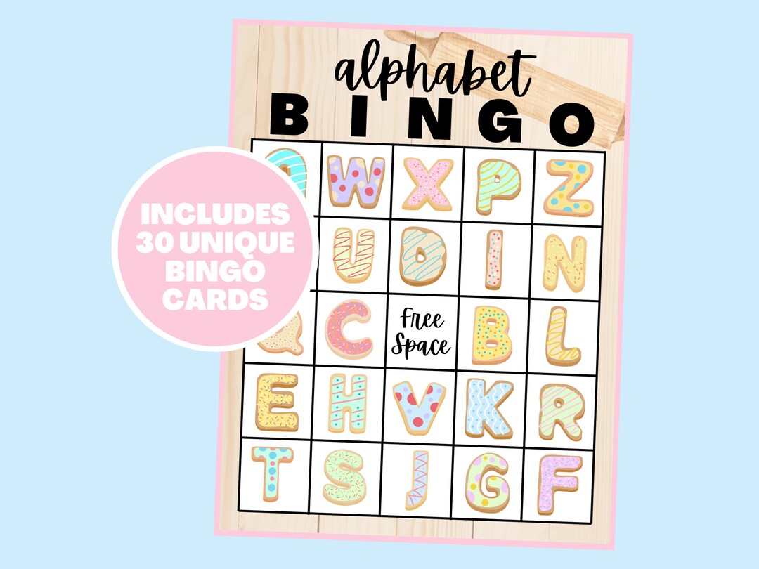 Alphabet Bingo | Abcs Bingo | Sugar Cookie Bingo | Sugar Cookie ...