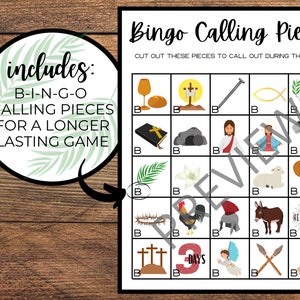 Resurrection Bingo Easter Bible Bingo Easter Sunday Bingo | Etsy