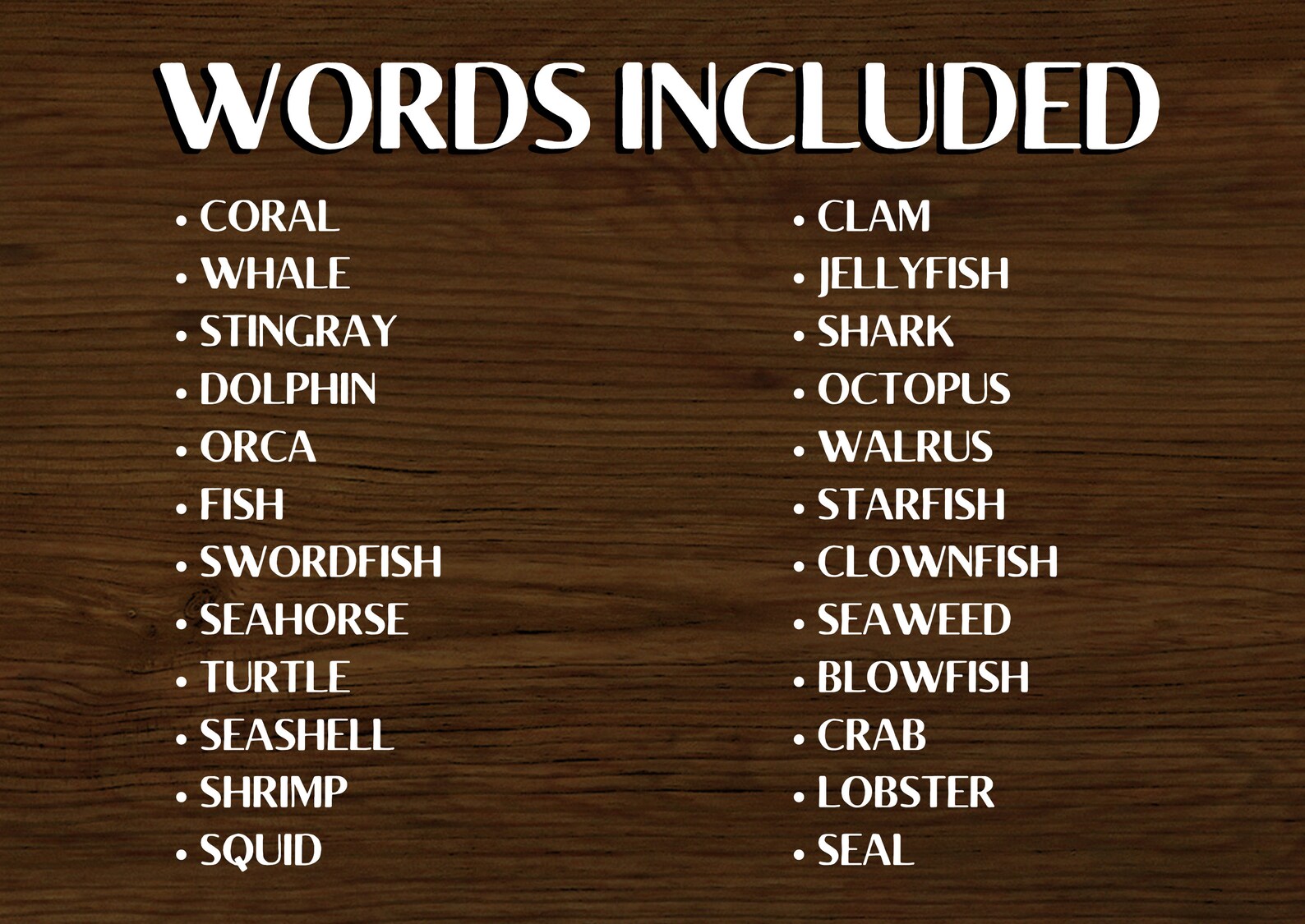 Under the Sea Word Wall Underwater Word Wall Under the Sea - Etsy