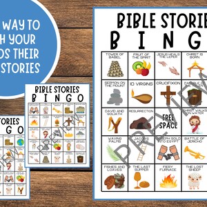 Bible Bingo Bible Stories Bingo Bible Story Bingo Religious Bingo ...