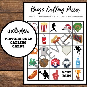 Baseball Bingo | Baseball Birthday | Baseball Party | Instant Download ...