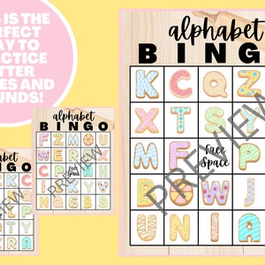 Alphabet Bingo Abcs Bingo Sugar Cookie Bingo Sugar Cookie Alphabet ...