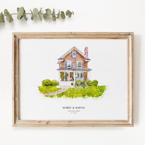 Custom House Portrait - Etsy