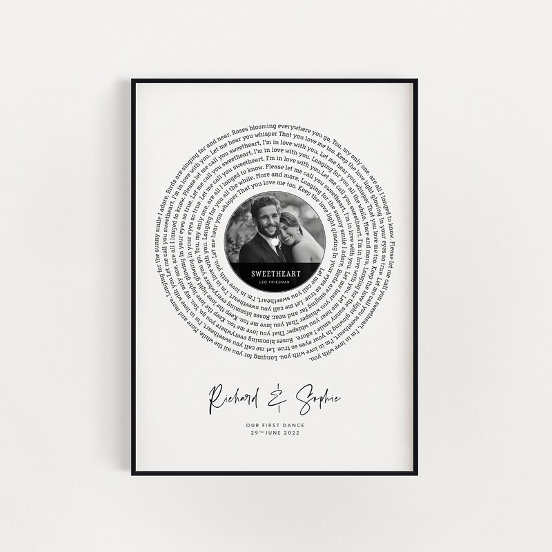 First Dance Lyrics Etsy