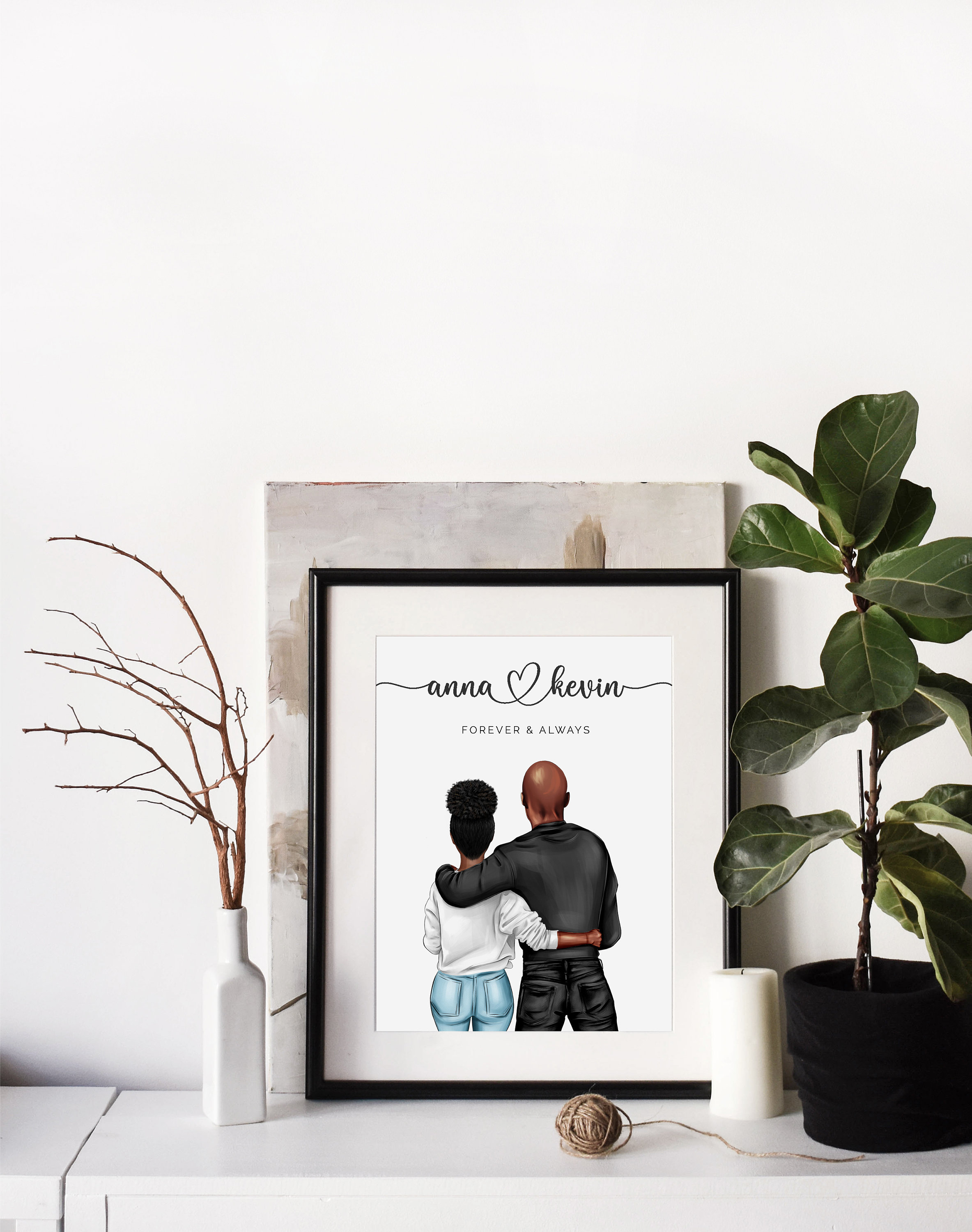 Personalised Couple Print Couples Gift Gift for Her | Etsy