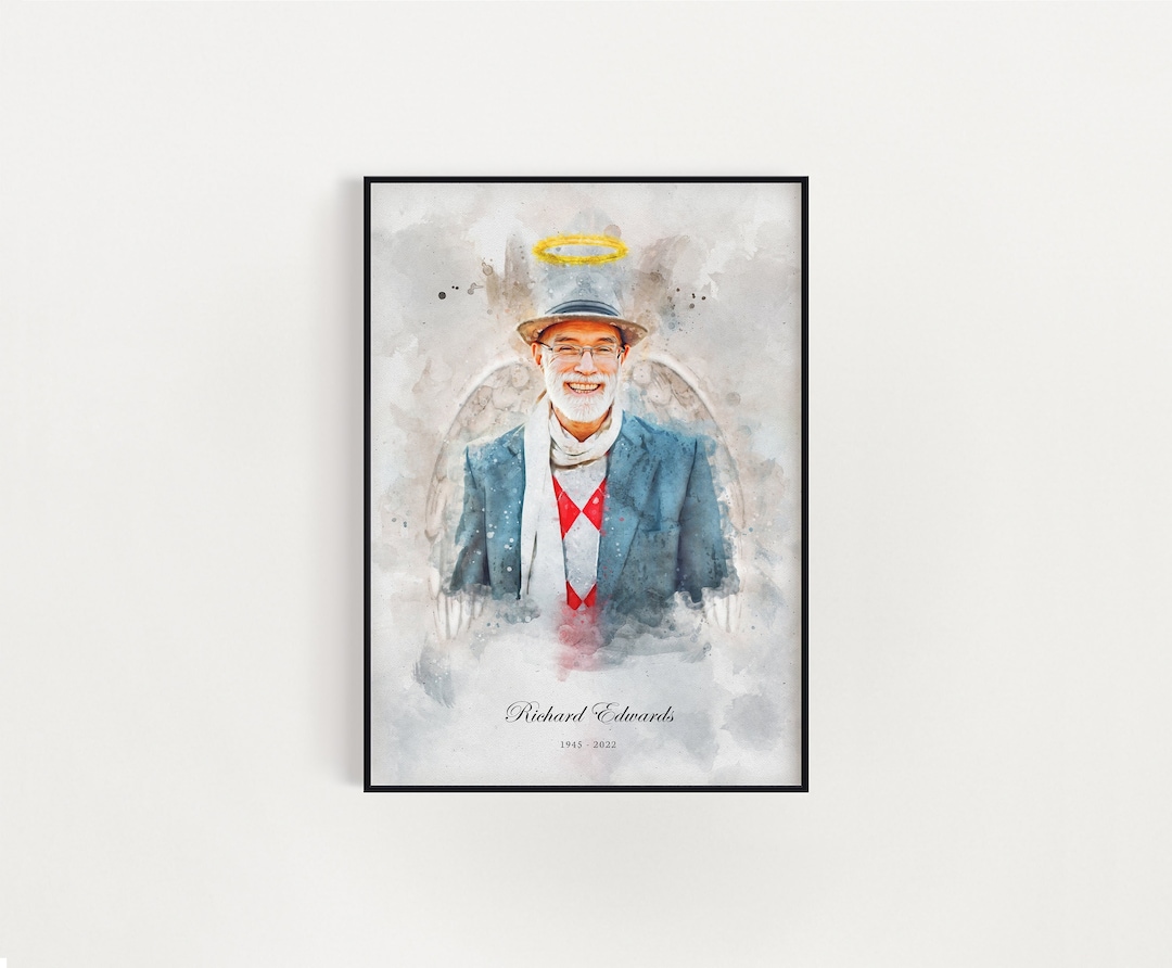 Memorial Print, Passed Away Portrait, in Loving Memory, Remembrance ...