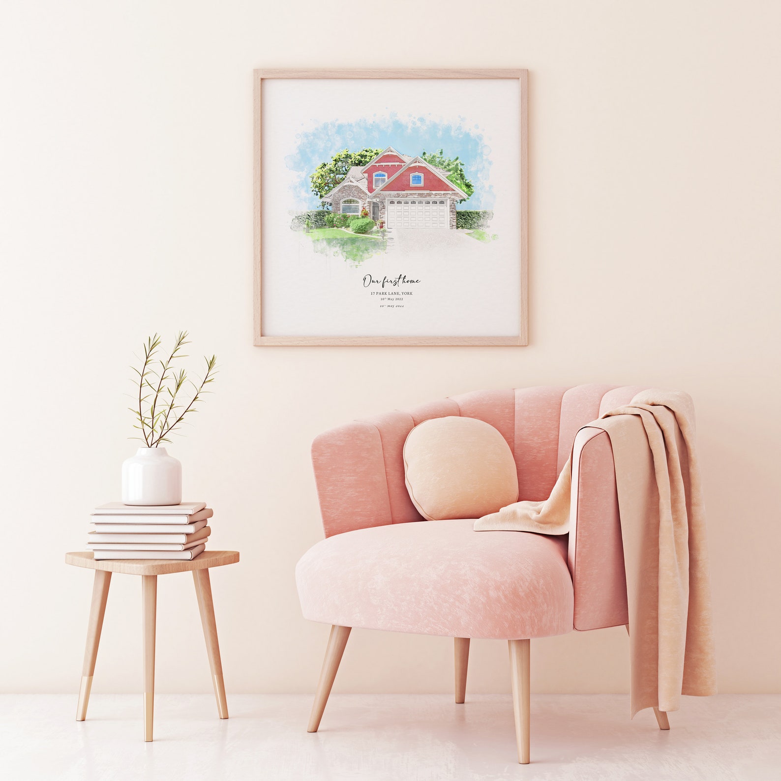 Personalised Watercolour House Portrait New Home Print Gift - Etsy