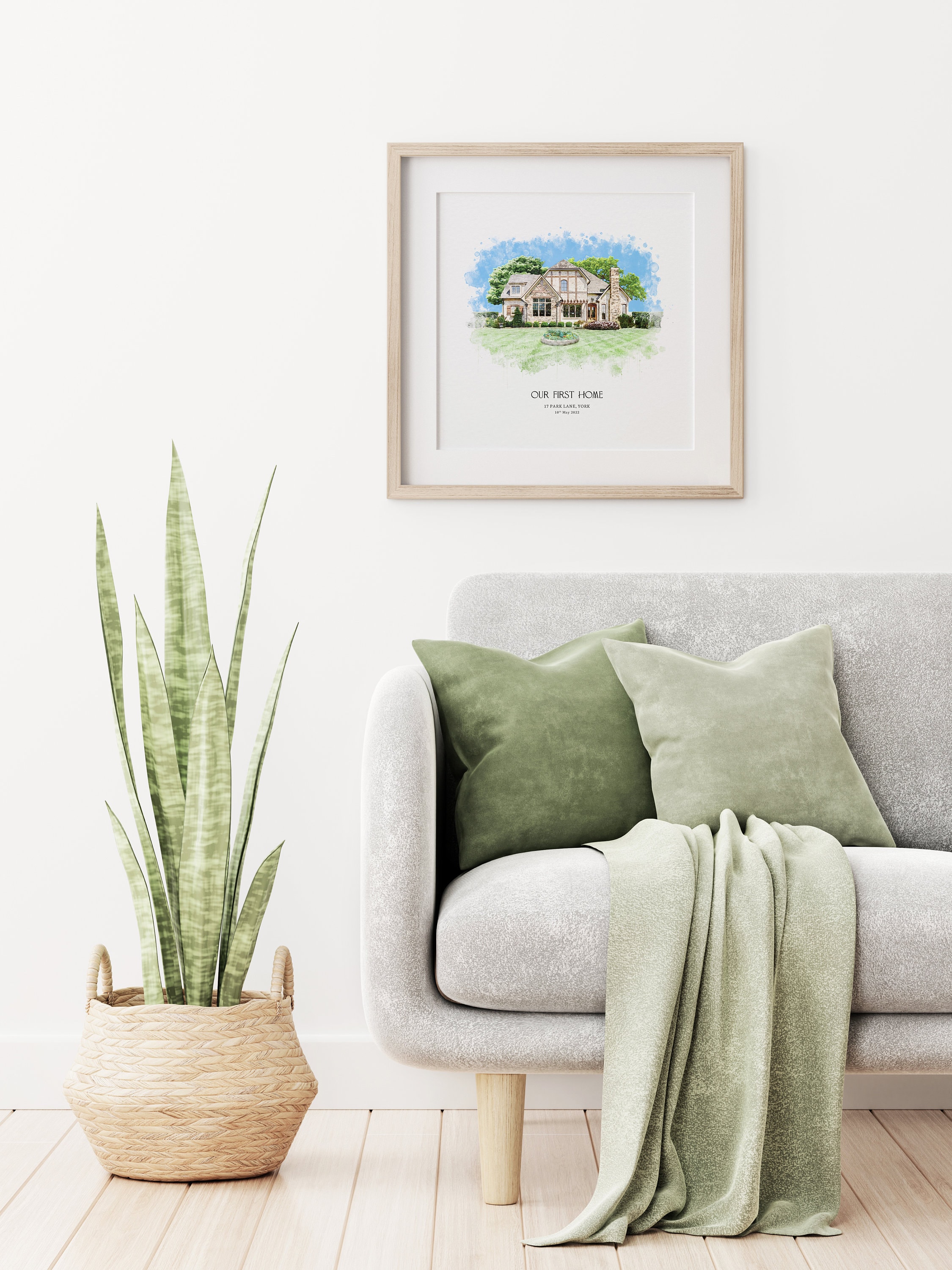 Personalised Watercolour House Portrait New Home Print Gift - Etsy UK