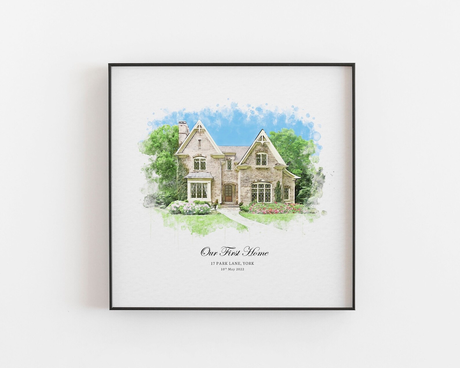 Personalised Watercolour House Portrait New Home Print Gift - Etsy