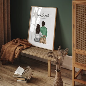 Personalised Couple Print Couples Gift Gift for Her - Etsy