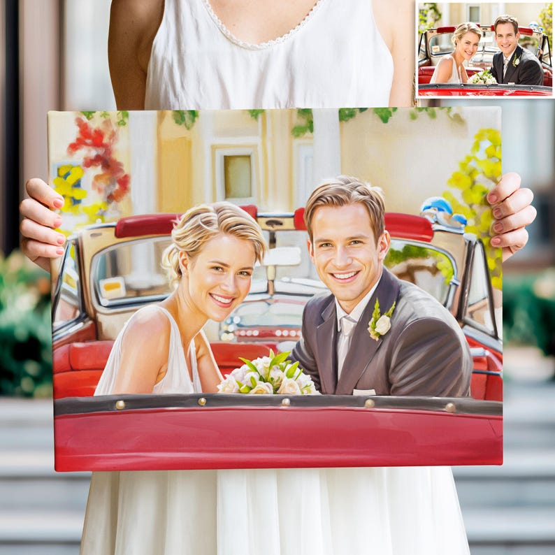 Custom Portrait From Photo, Oil Painting Style Family Portrait From ...