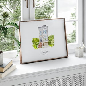Personalised Watercolour House Portrait, New Home Print Gift ...
