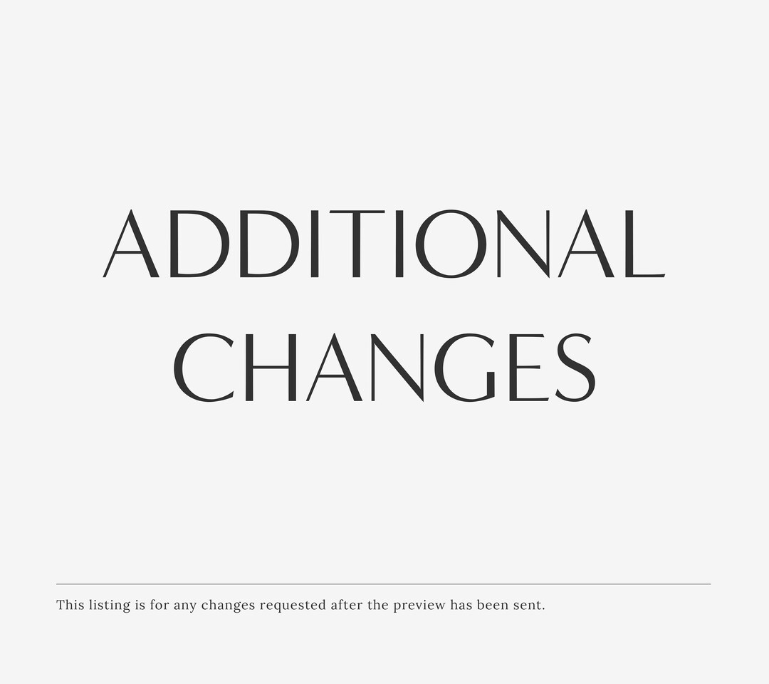 Additional Changes to the Proof - Etsy UK