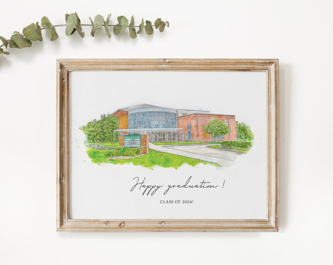 School Graduation Print, Kids to Teacher Gifts, Custom Painting ...