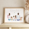 Custom Portrait Family Print, Personalized Gift for Family, Our Family ...