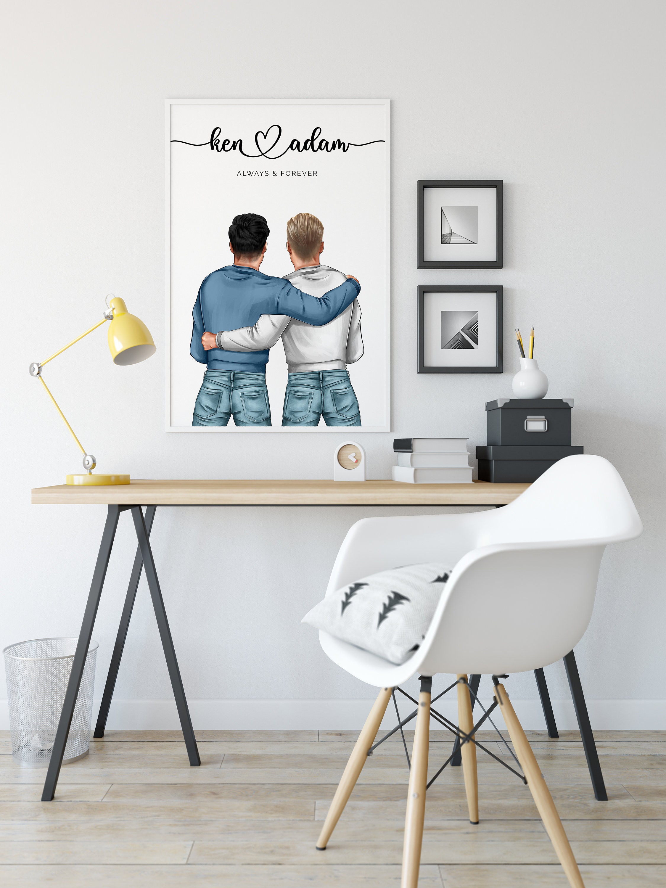 Personalised Couple Print Couples Gift Gift for Her | Etsy